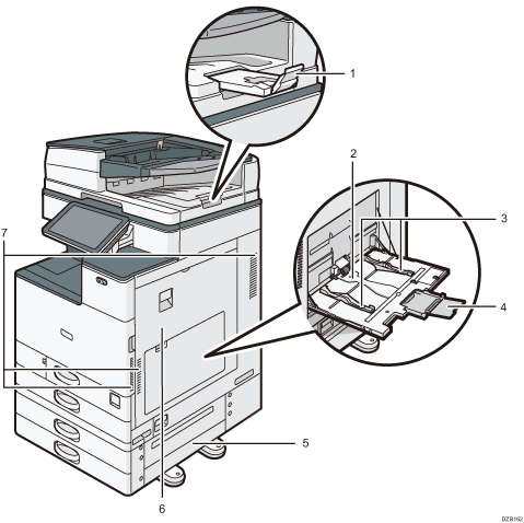 本体各部の名称とはたらき | 使用説明書 | RICOH IM C6000, RICOH IM C5500, RICOH IM C4500 ...